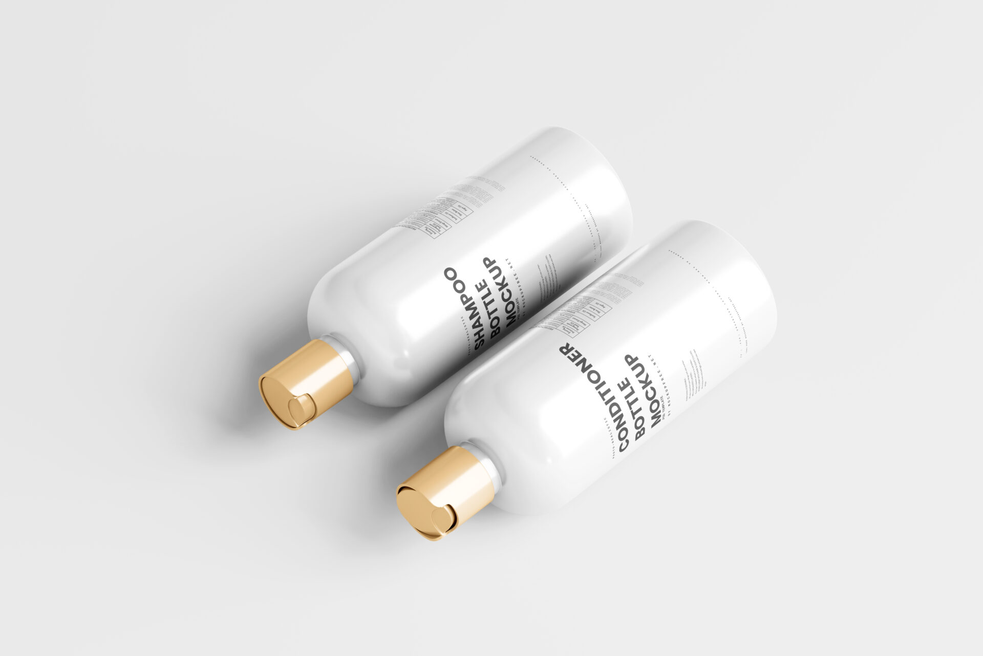 Shampoo and Conditioner Bottles Mockup Scenes - Mockup Free