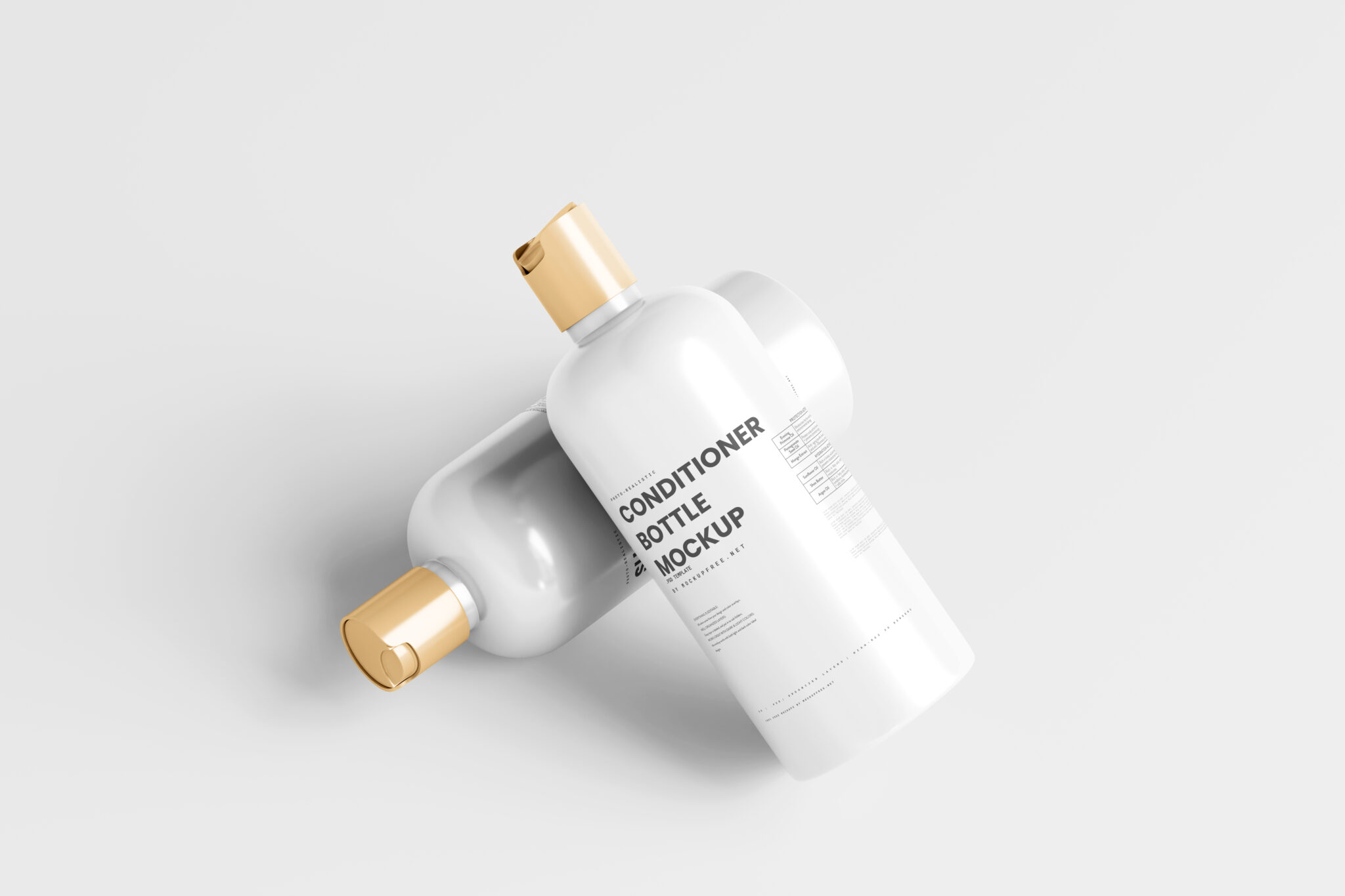 Shampoo and Conditioner Bottles Mockup Scenes - Mockup Free