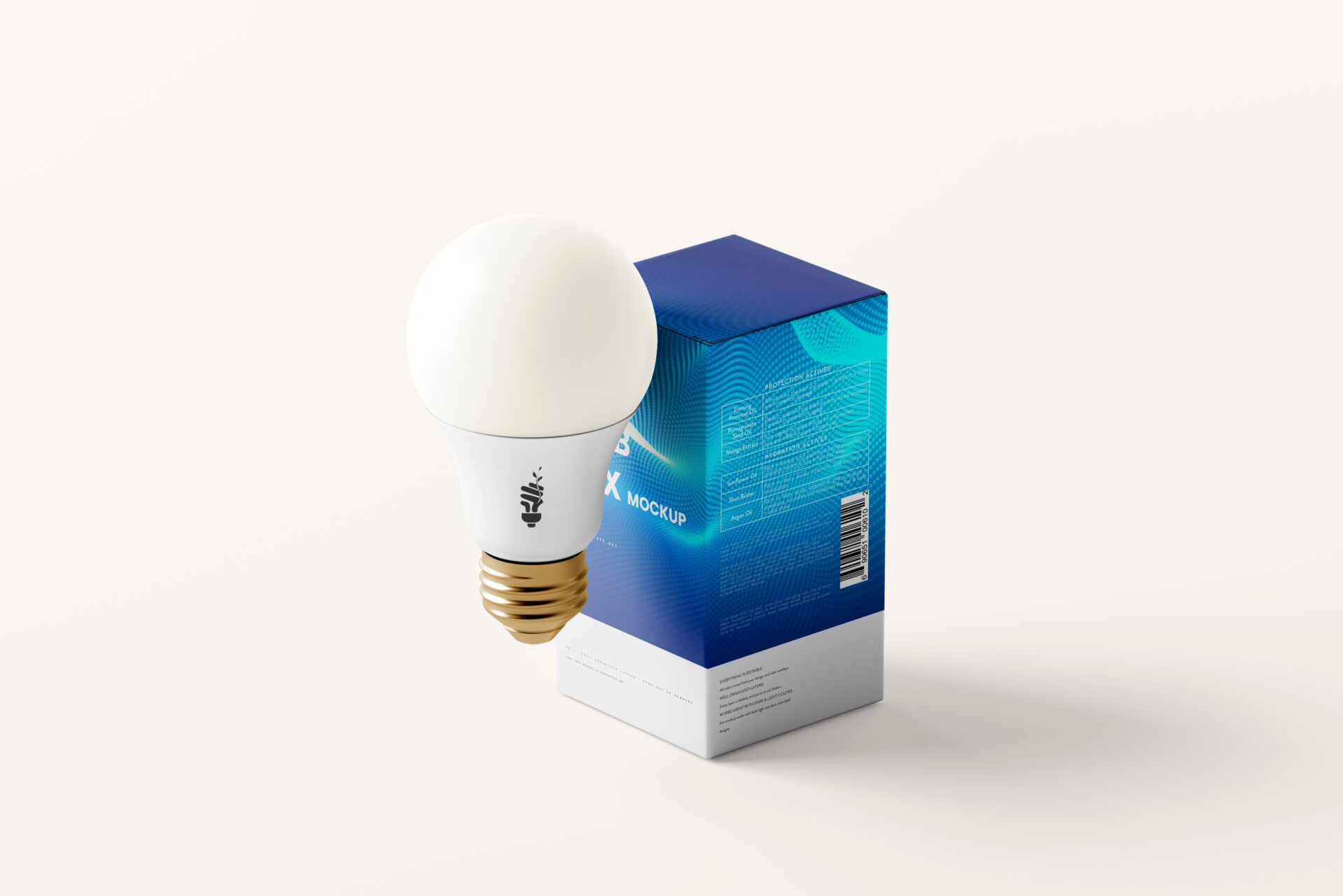LED Light Bulb and Box Mockups - Mockup Free