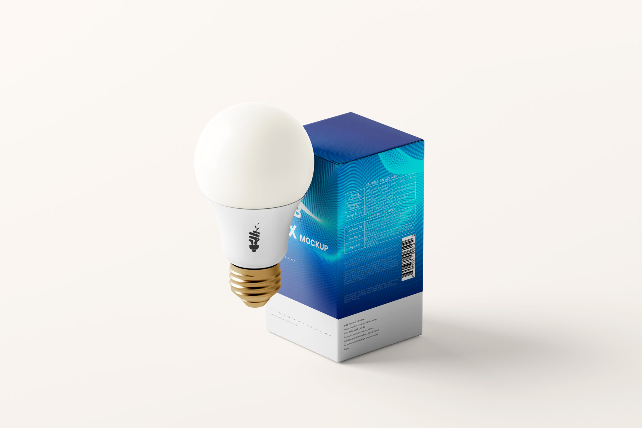 LED Light Bulb and Box Mockups - Mockup Free