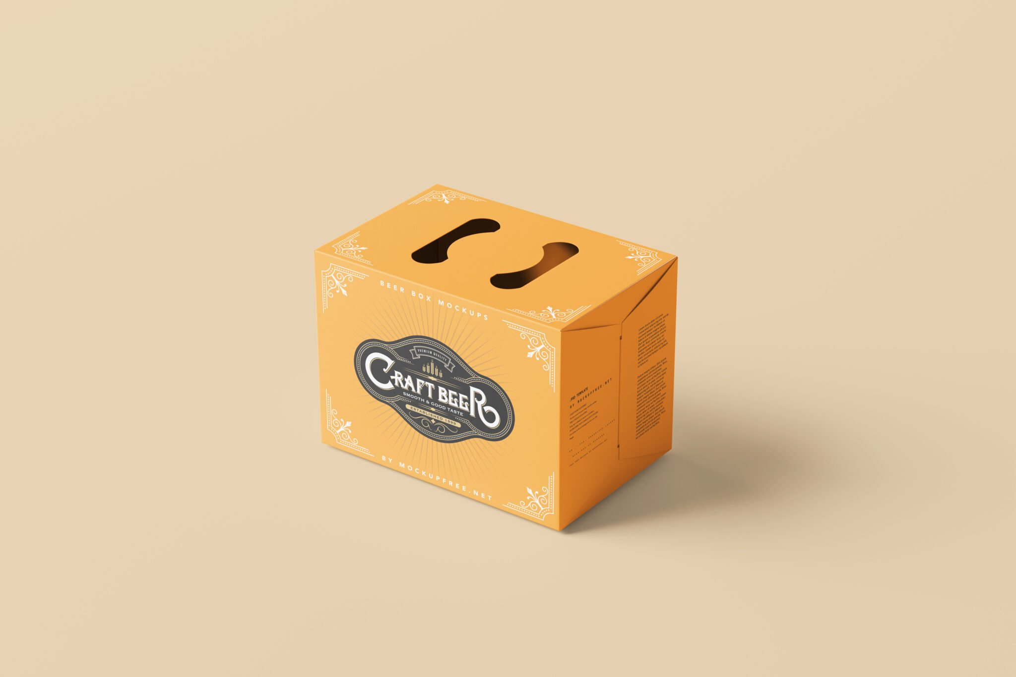 Beer Bottle Box / Carrying Case Mockups - Mockup Free