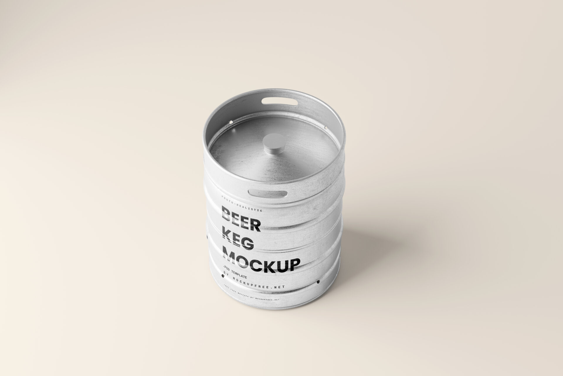 Metal Beer Keg Mockups - Mockup Free