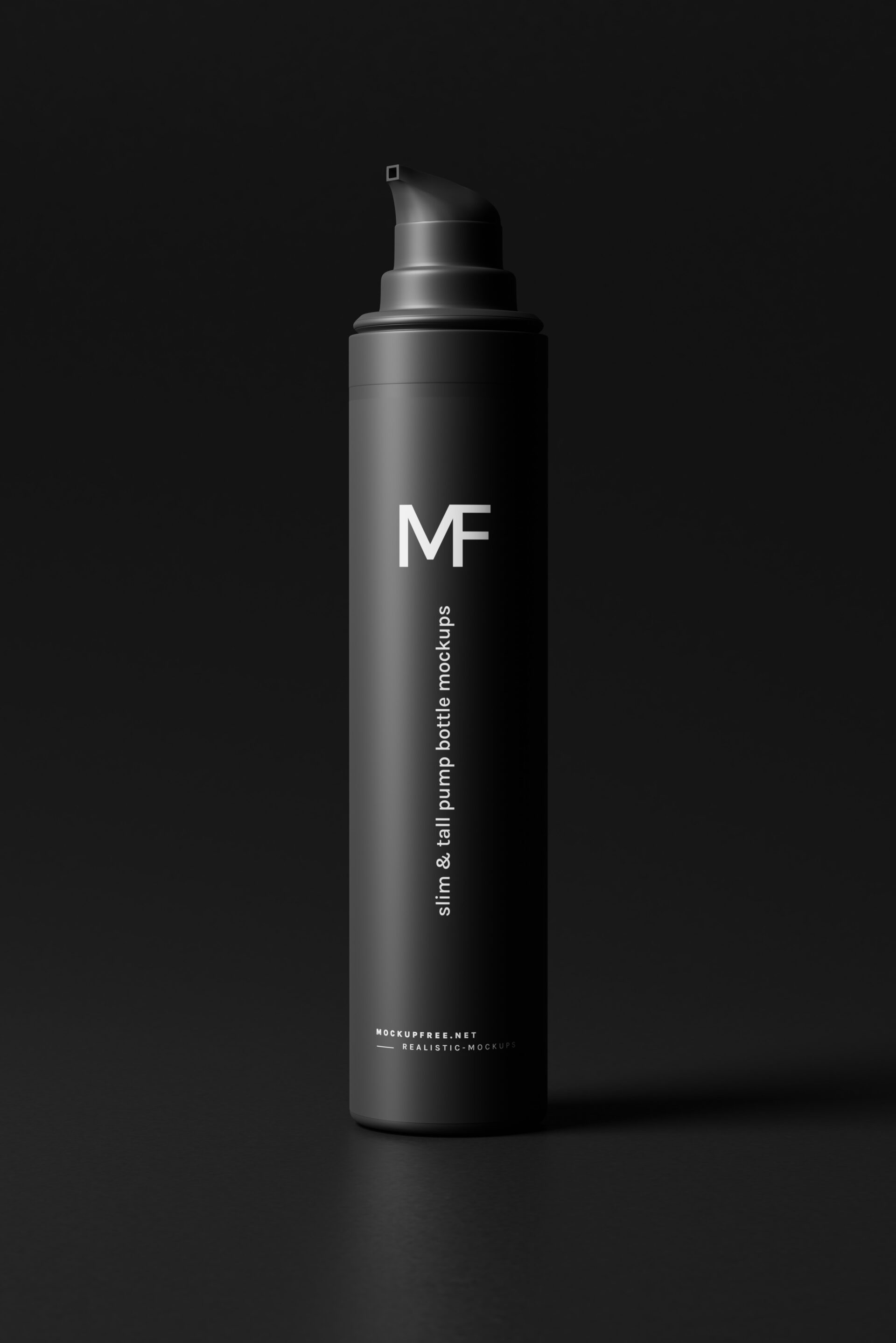 Tall Airless Pump Bottle Mockup - Mockup Free