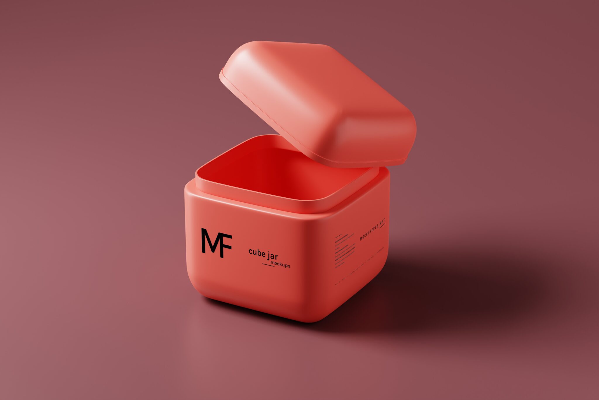 Cube Shaped Cosmetic Jar Mockups - Mockup Free
