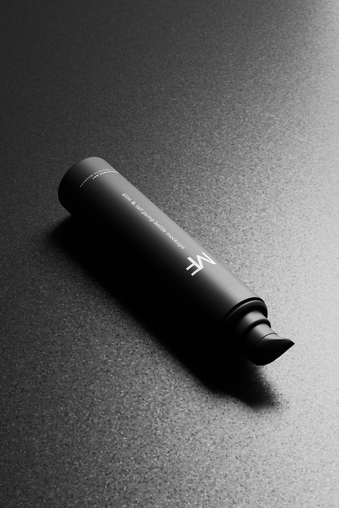 Tall Airless Pump Bottle Mockup - Mockup Free