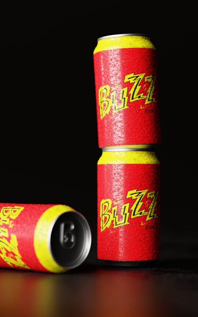 Real Buzz Cola – Buzz Cola Real Life Product Visualization