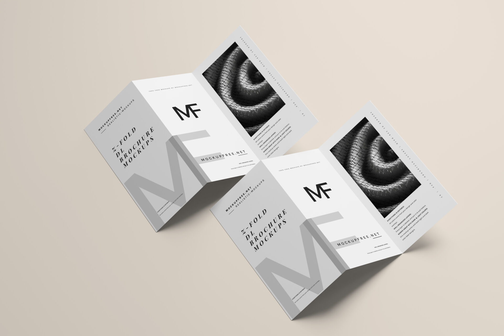 Z-Fold DL Brochure Mockups - Mockup Free