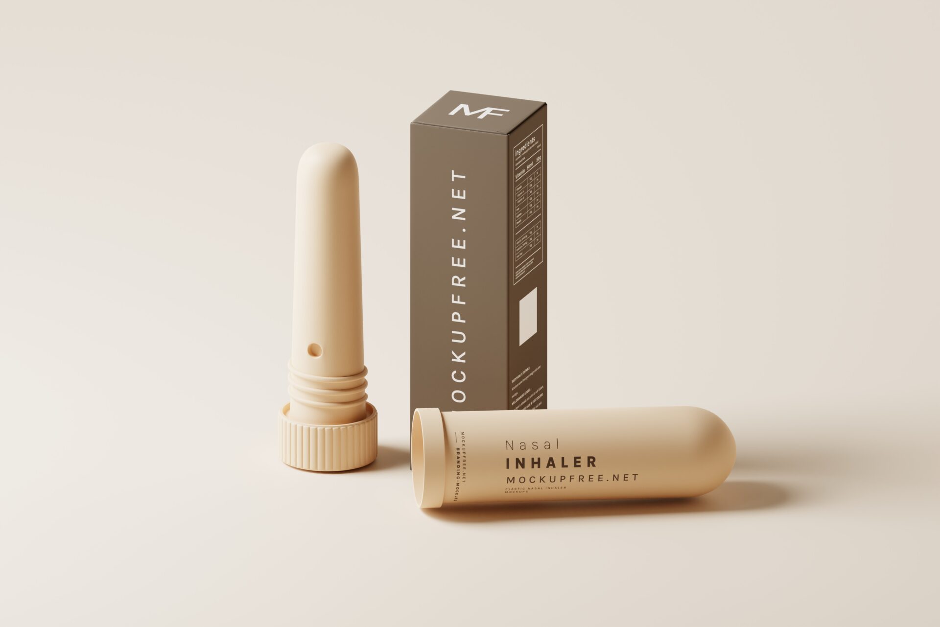Plastic Nasal Inhaler Mockups - Mockup Free