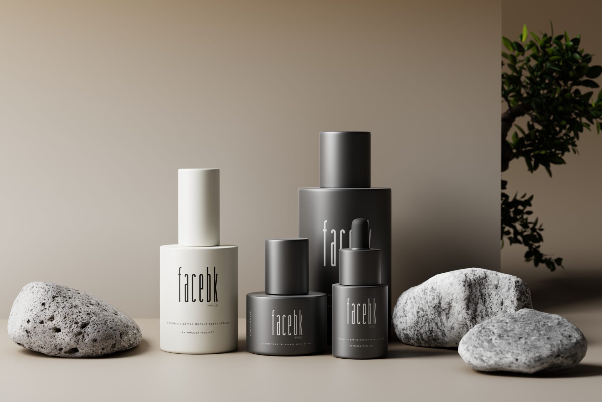 FaceBK – A Cosmetic Branding Mockup Kit - Mockup Free