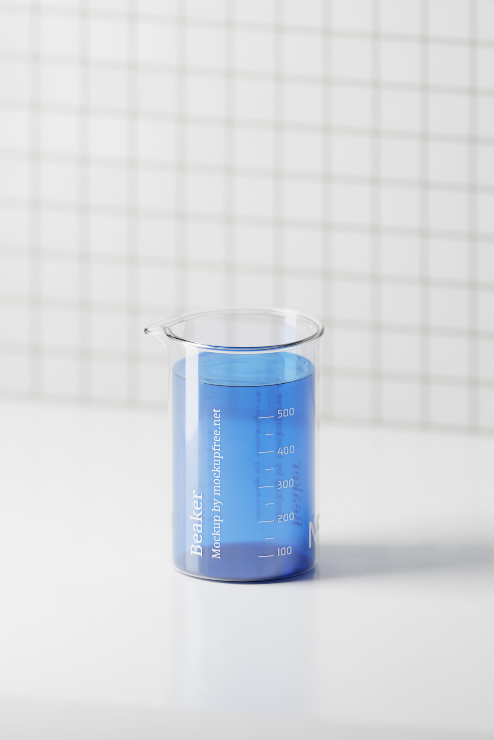 Beaker Mockups in a Laboratory Background - Mockup Free