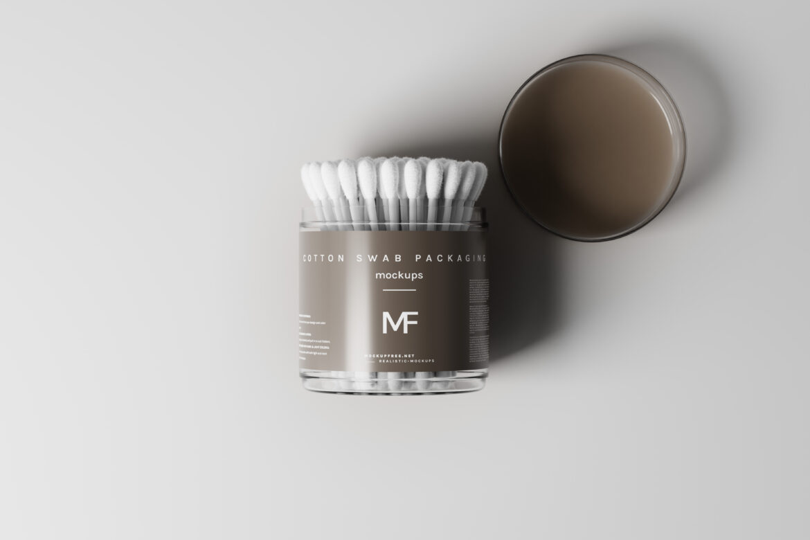 Cotton Swab Packaging Mockups - Mockup Free