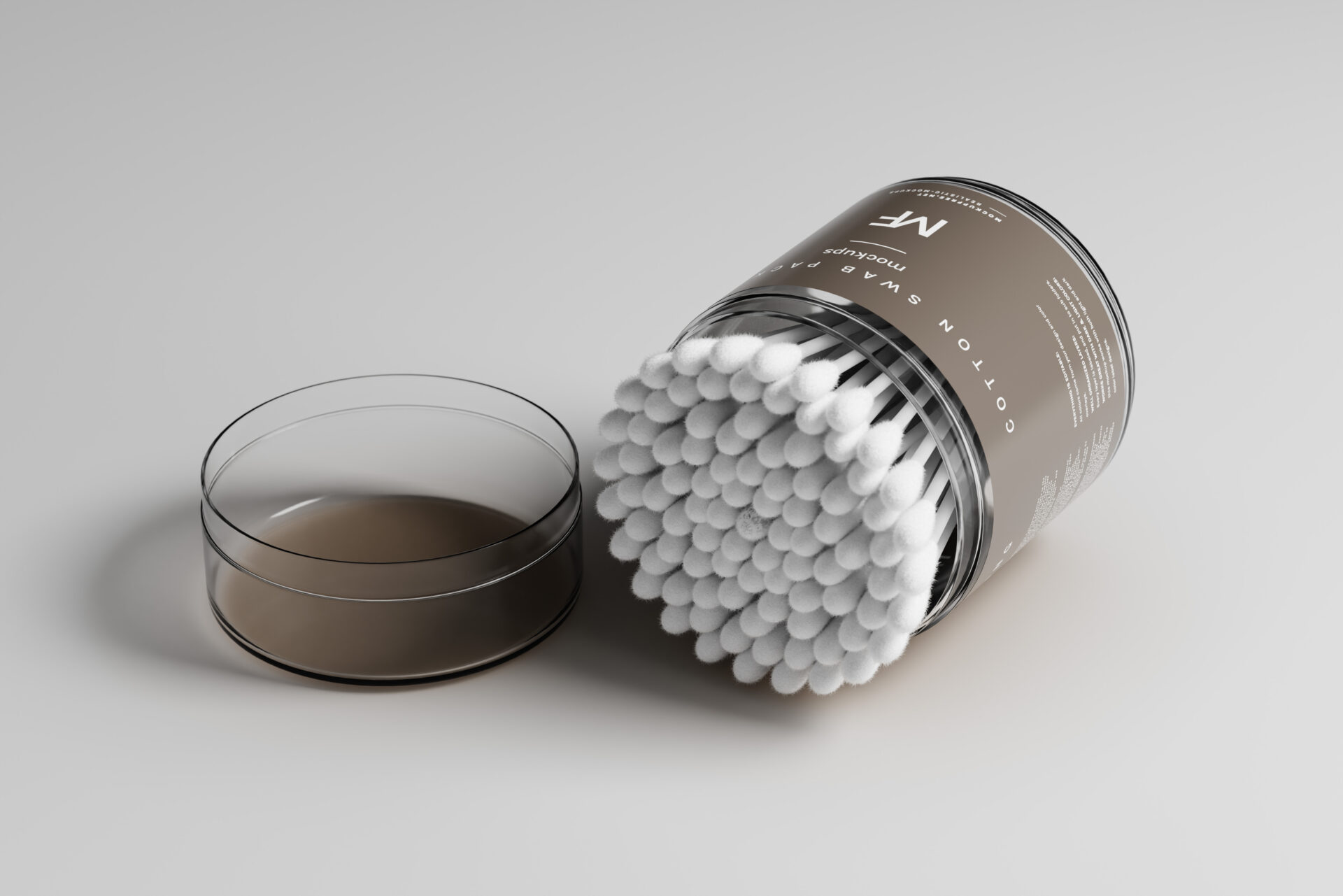 Cotton Swab Packaging Mockups - Mockup Free