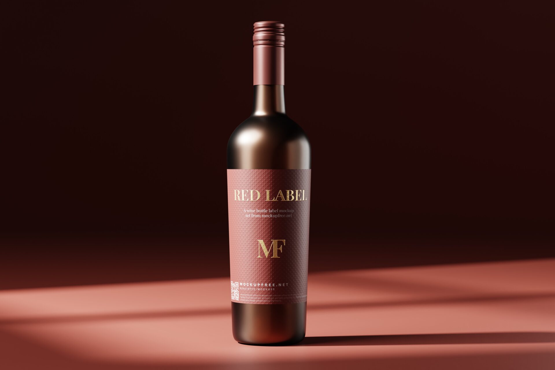 Red Label – Wine Bottle Mockups - Mockup Free