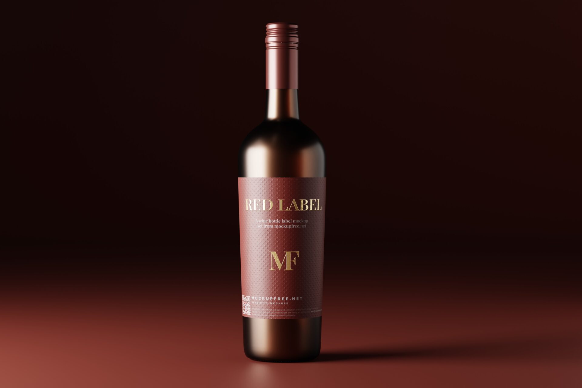 Red Label – Wine Bottle Mockups - Mockup Free