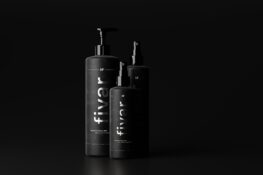 Fivar – Tri-Bottle Cosmetic Mockup Collection - Mockup Free