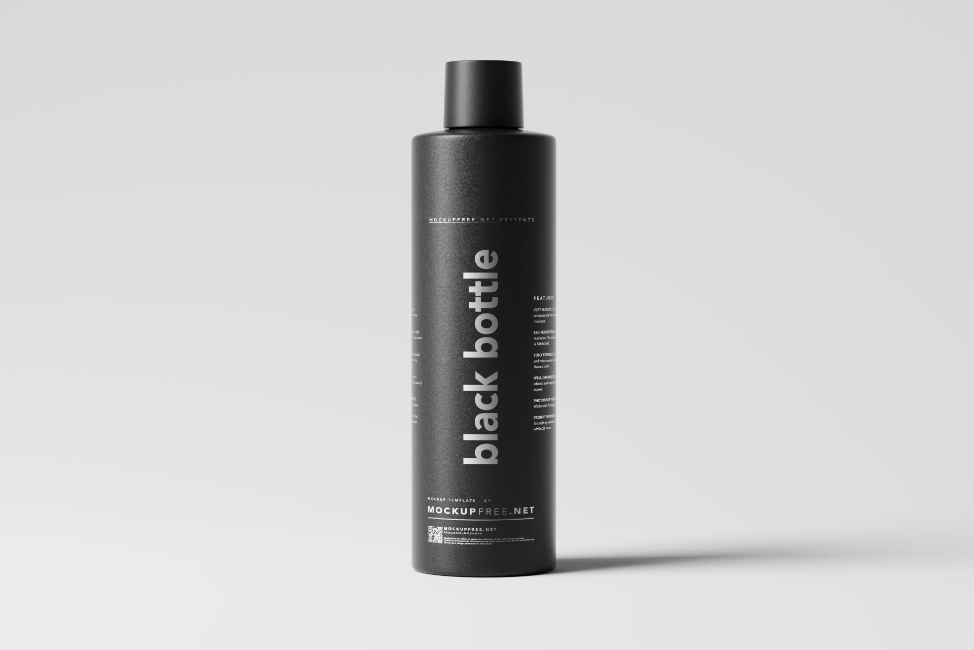 Black Matte Plastic Bottle Mockups - Mockup Free