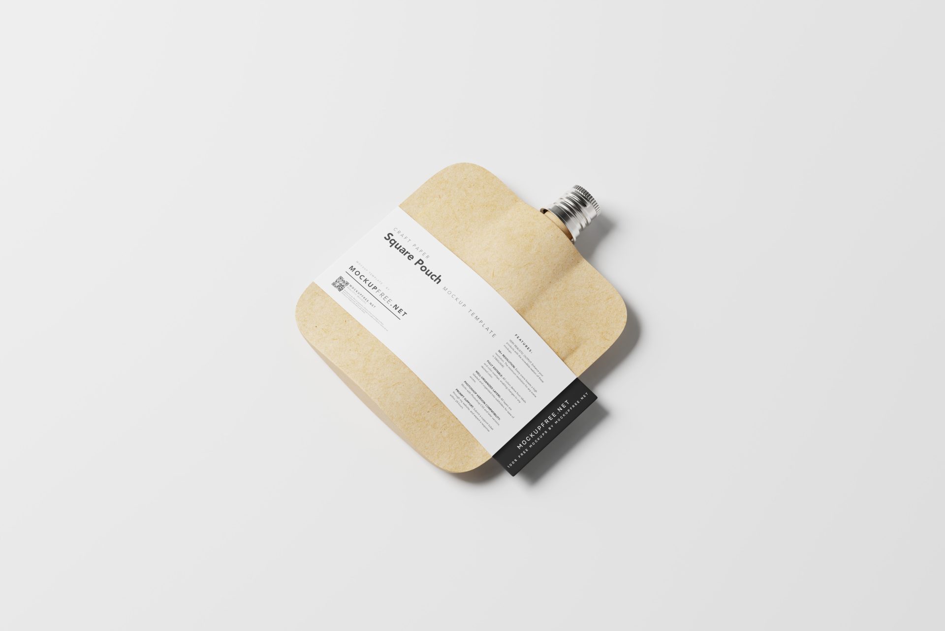 Square Craft Paper Pouch Mockups - Mockup Free
