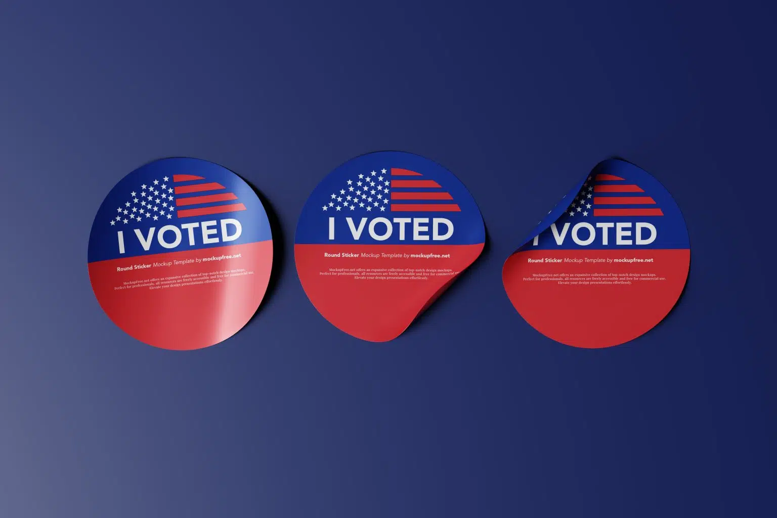 I Voted Sticker Mockups - Mockup Free
