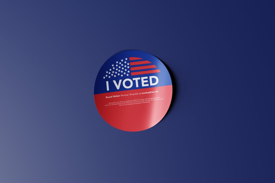 I Voted Sticker Mockups - Mockup Free