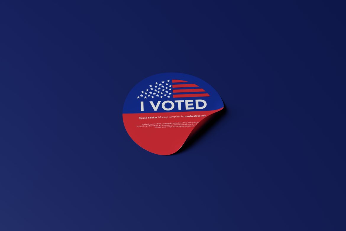 I Voted Sticker Mockups - Mockup Free