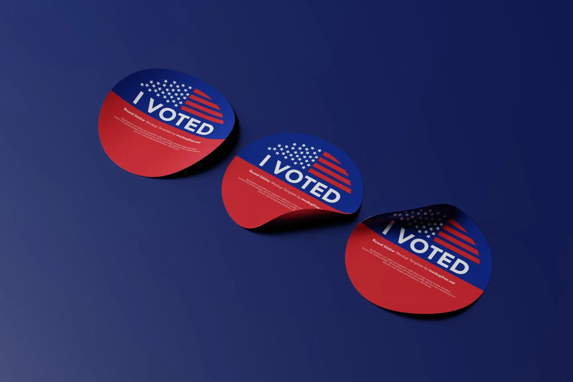 I Voted Sticker Mockups - Mockup Free