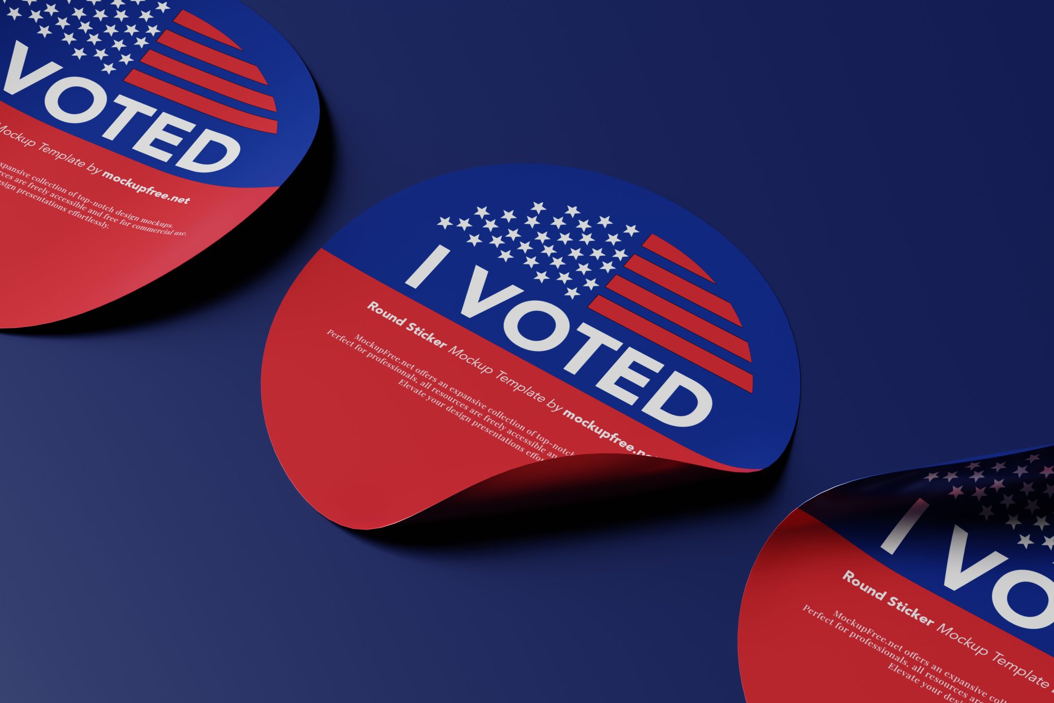 I Voted Sticker Mockups - Mockup Free