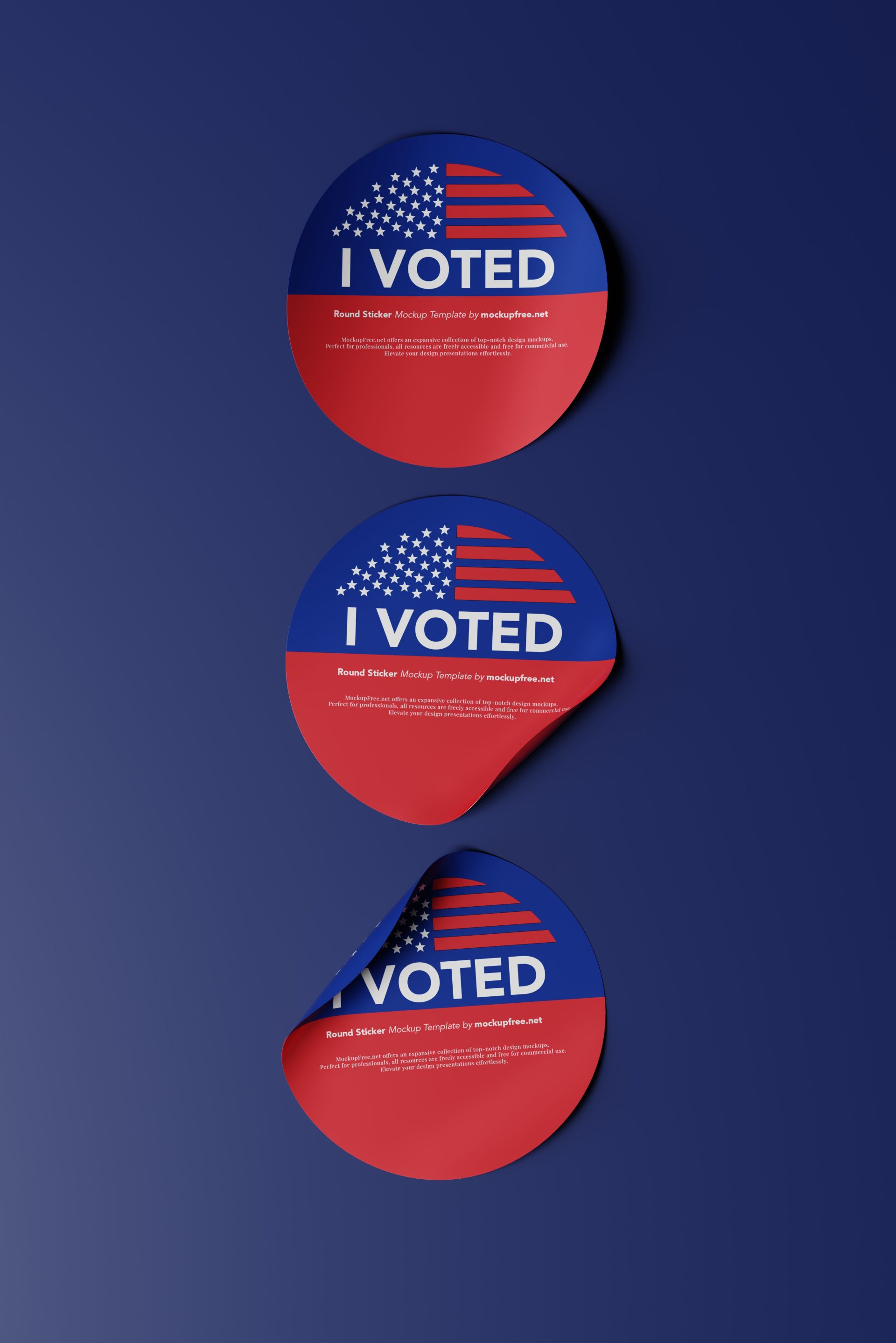I Voted Sticker Mockups - Mockup Free