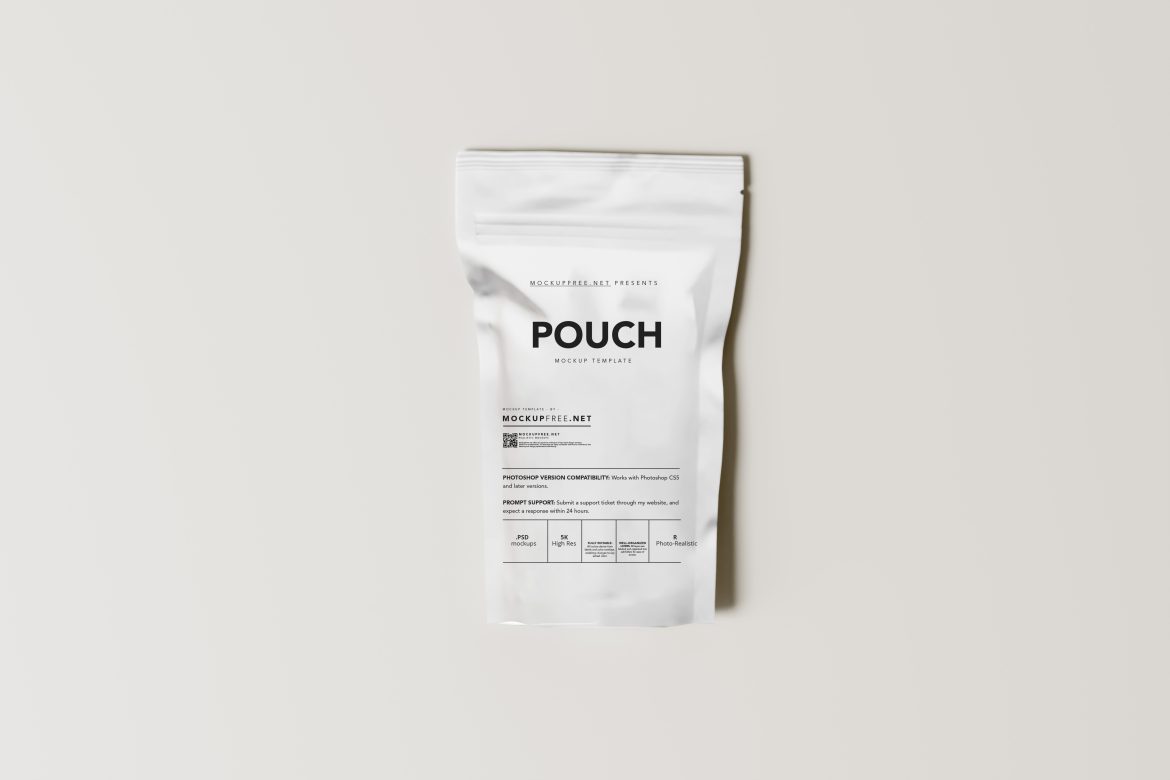 White Refill Pouch Mockups - Mockup Free