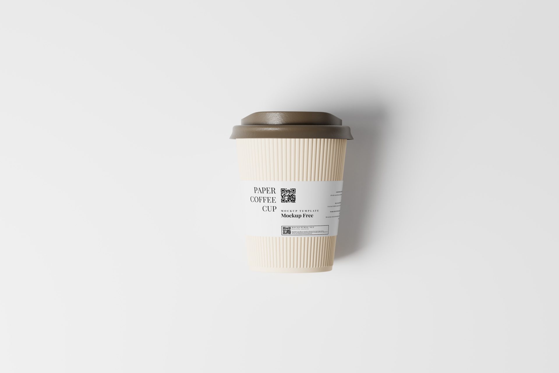 Corrugated Paper Coffee Cup with Java Jacket Mockup - Mockup Free